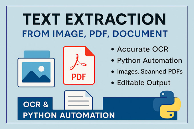 Extract text from images, pdfs, and documents using ocr and python by Nawab2006 | Fiverr