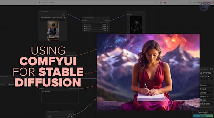 Do comfyui stable diffusion fluxo de trabalho comfyui ai imagem interface do usuário confortável ...