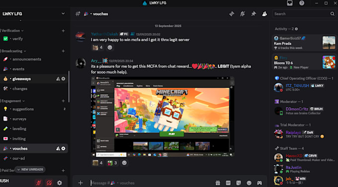 Promote your discord server by Minecodecrown | Fiverr
