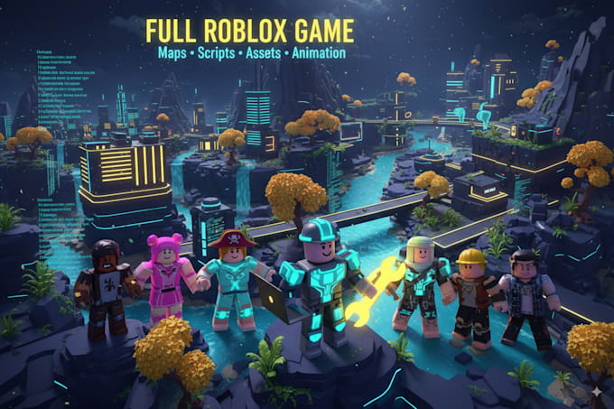 Build professional 3d roblox character model, game asset, game map ...