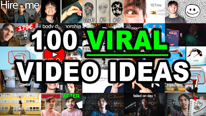 Generate 100 viral video ideas no ai by Leyo2005 | Fiverr