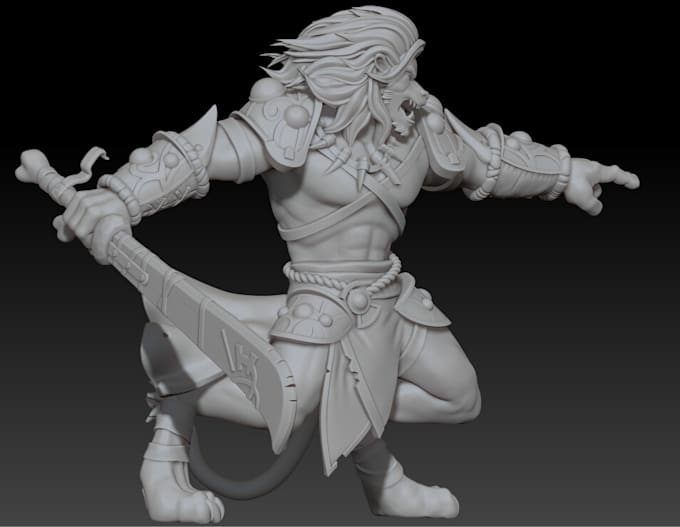 Sculpt and paint 3d miniature for dnd 3d printing by Graymond_design ...