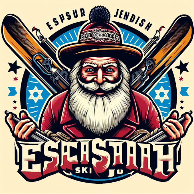 Design high quality jewish sky mascot logo with t shirt design by ...