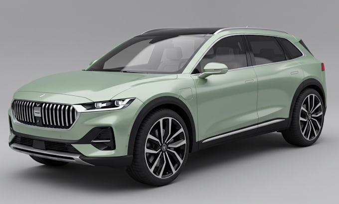 Design futuristic car model, 3d ev, suv concept for 3d modeling and ...