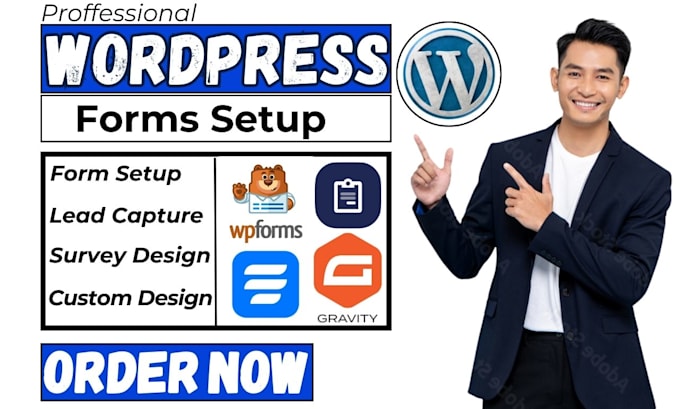 Setup wordpress forms and surveys wpforms gravity forms forminator fluent forms by Web_sonic_co ...