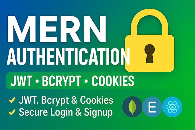 Develop mern authentication with jwt, bcrypt and cookies by Kajalrekha1 | Fiverr
