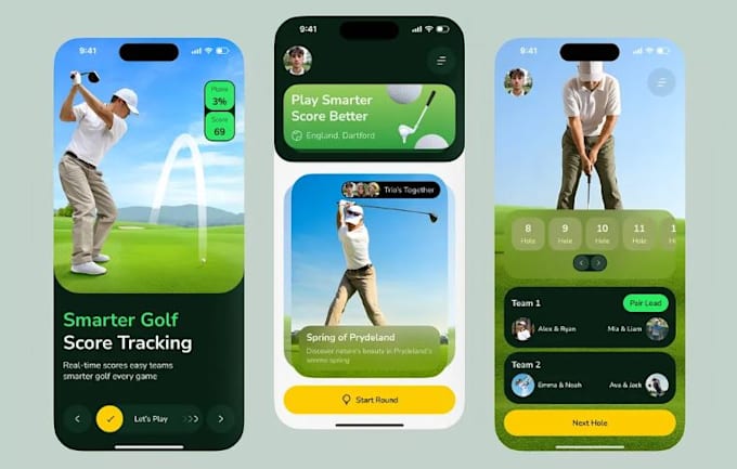 Build custom golf app golf booking app golf club app by Johndevapp | Fiverr