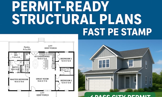 Create structural drawings, floor plans and pe stamped plans for city ...