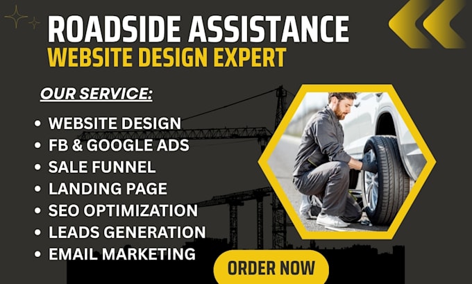 Design roadside assistance website, mechanic website, motor towing ...