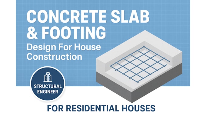 Design concrete slab and footing for house construction by Colwill_engr | Fiverr