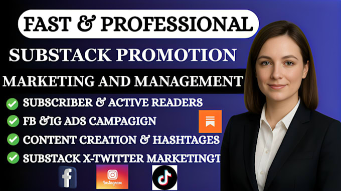 Setup organic substack promotion, substack newsletter, substack link promotion by Joyce_taylor28 ...