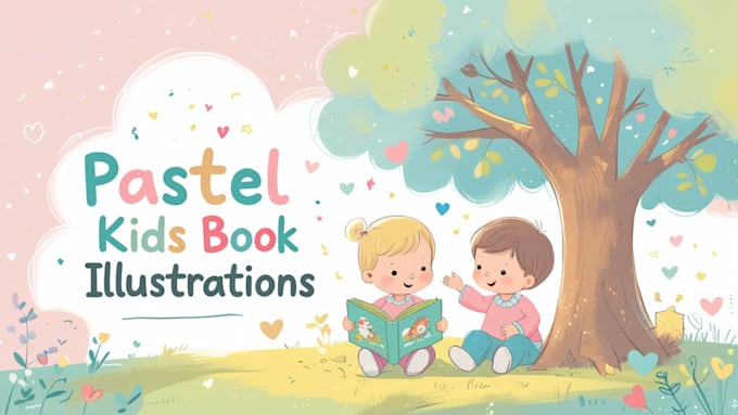 Draw pastel style kids book illustrations with a soft, charming look by ...