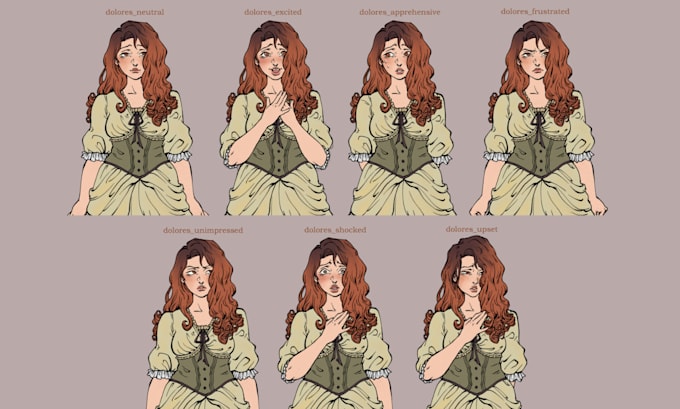 Draw visual novel character sprites, youtube oc anime avatar, dnd ...