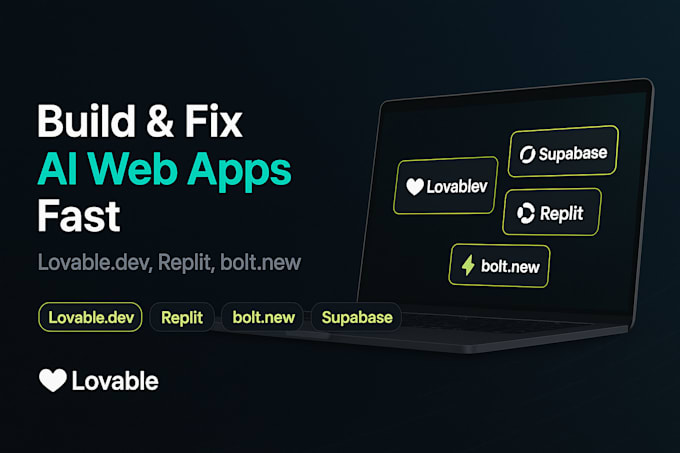 Do lovable ai website, fix replit webapp, bolt new, supabase, vibe coding ai dev by Andrea ...