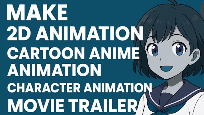 Make 2d animation,2d cartoon anime animation,character animation, movie ...