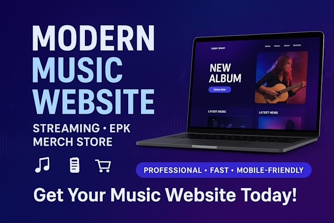 Build a modern music website with streaming, epk, and merch store by ...