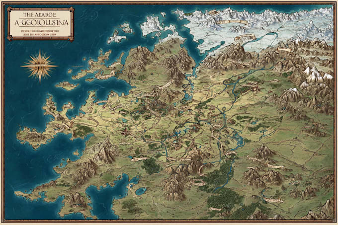 Create a high quality fantasy map by Darionetone | Fiverr