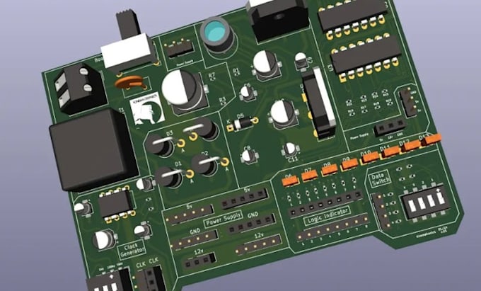 Design circuit schematic pcb boards layout gerber in altium eagle ...