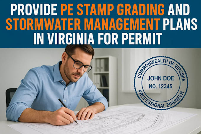 Provide pe stamp grading and stormwater management plans in virginia ...