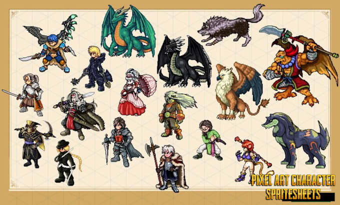 Do 8bit 16bit 32bit pixel art lofi loop animations,sprites and gifs by ...