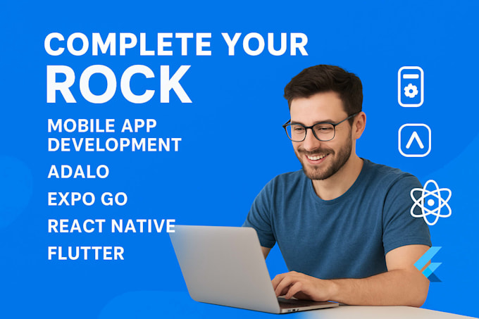 Complete your rork mobile app development, adalo, expo go, react native, flutter by Bashtivo ...