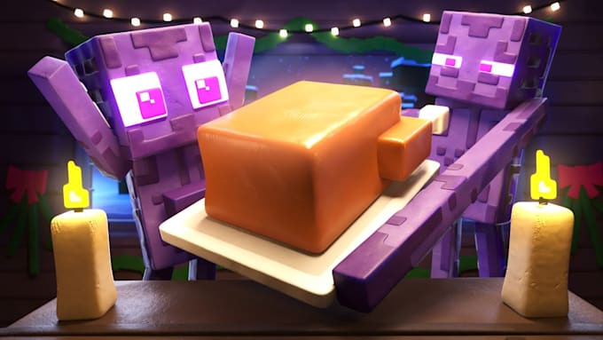 Create minecraft animation, christmas minecraft video, cinematic short ...
