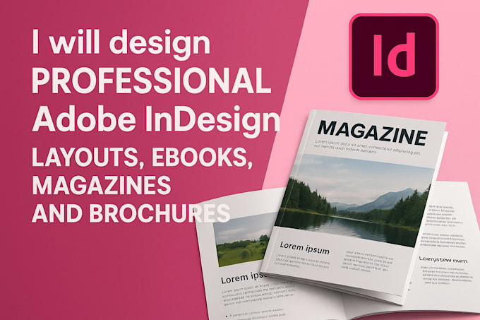 Design professional adobe indesign layouts, ebooks, magazines and brochures by Mishistudio | Fiverr