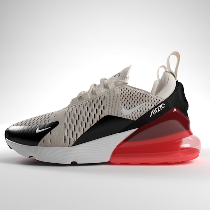 Do 3d shoe design, sneaker modeling, footwear rendering, and realistic ...