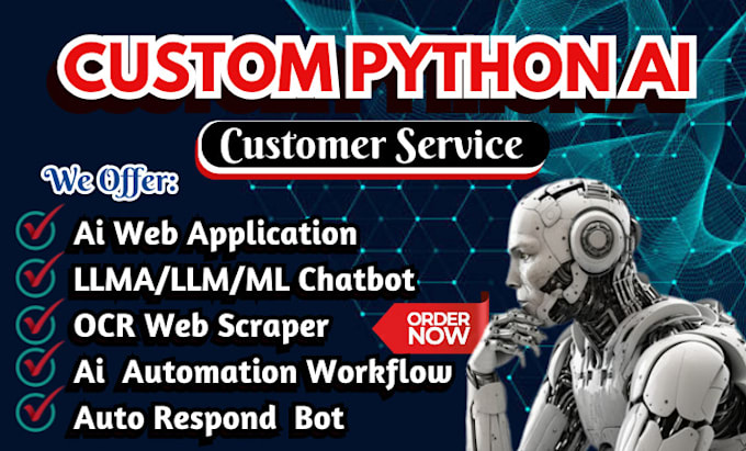 Code python ai, ai app, automation bot, llm chatbot, web scraping, rag, ocr, nlp by Micchdev ...