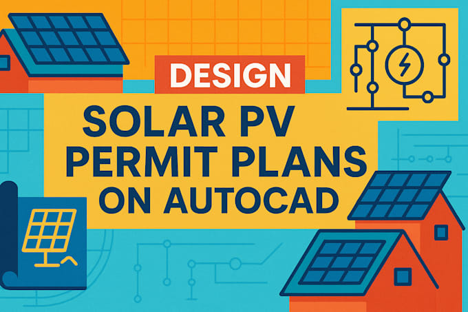 Design solar pv permit plans on autocad by Caspiancassian | Fiverr