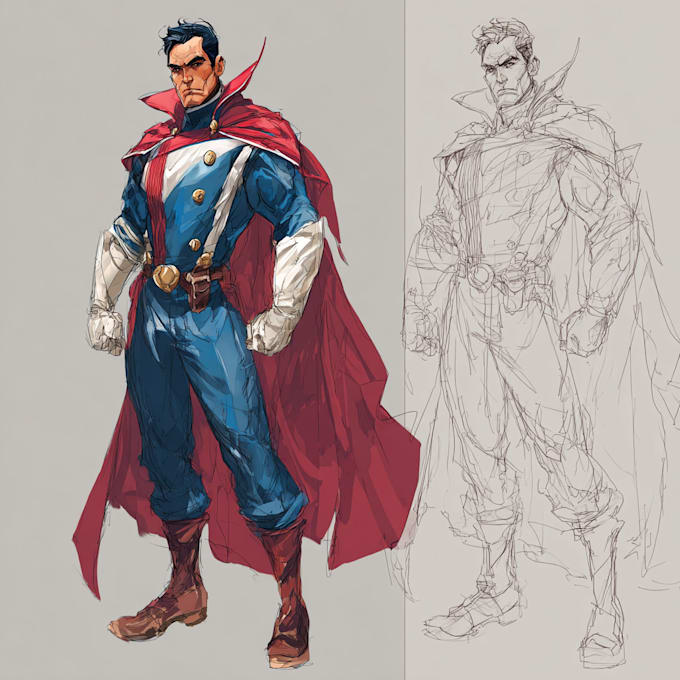Create concept art superhero character design for comics by Aeorzorwy ...