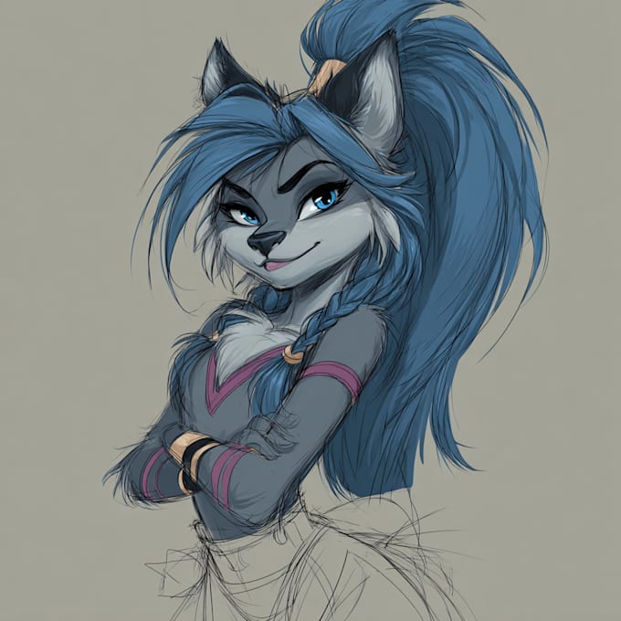 Make a anthro, fursona, furry art and furry character by Narkorus | Fiverr