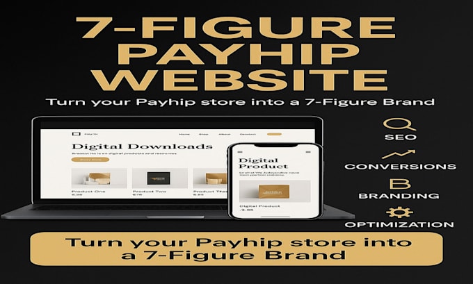 Design and optimize a 7 figure payhip website for high conversions by Adeniji_phi__ | Fiverr