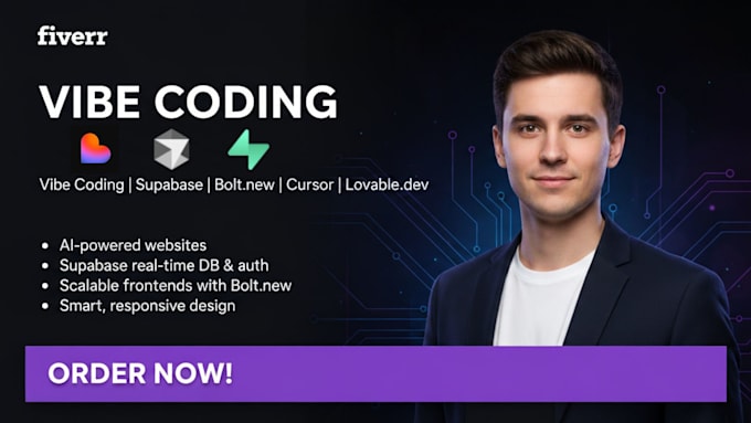 Build lovable, cursor ai website, supabase, bolt new, vibe coding by Daniel_kochh | Fiverr