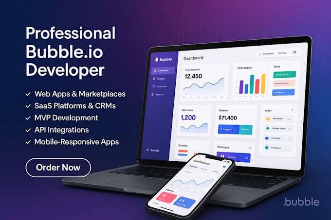 Bubble app developer bubble io bubble marketplace bubble mvp bubble crm lovable by Daniel ...