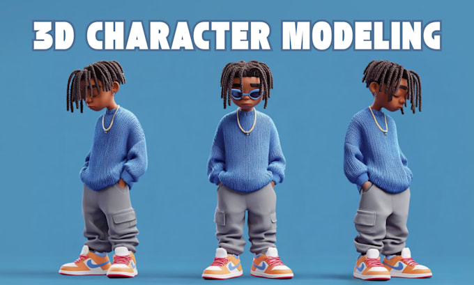 Create cute 3d character, model, cartoon modeling, toy, animal by ...