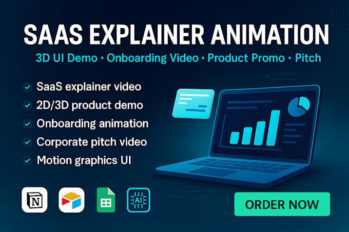 Animated software demo mobile app saas explainer dashboard cloud ...