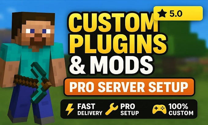 Create custom minecraft plugins, mods, and server setups for you by Ezraalexander3 | Fiverr
