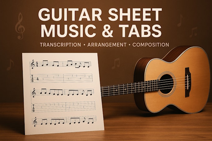 Transcribe compose, arrange guitar sheet music with orchestral string ...