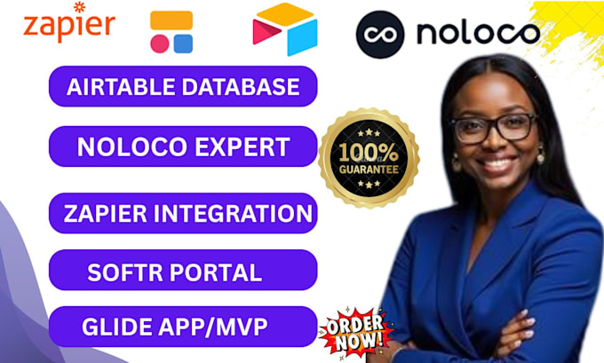 Build airtable database airtable automation softr glide app miro noloco ...