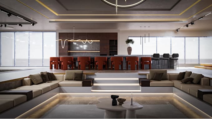 Revamp lounge interior,pool side area, indoor bar cool spot design ...