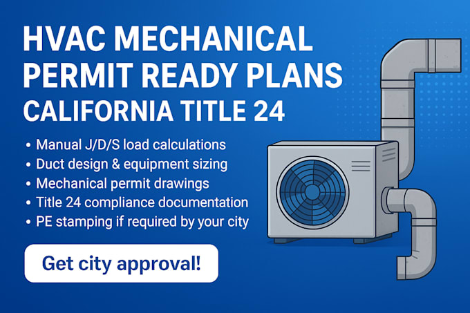 Hvac mechanical permit ready plans california title 24 by Engr_sam_hub ...