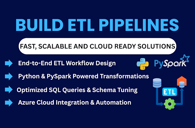 Build etl pipelines with python, pyspark, sql and azure by Soban_munir24 | Fiverr