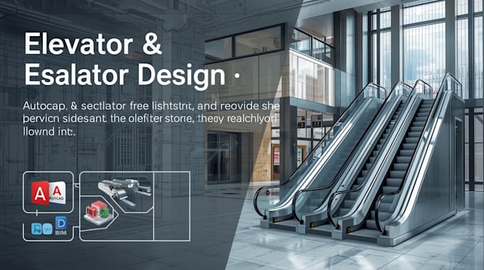 Do elevator and escalator system design and 3d rendering for lift ...
