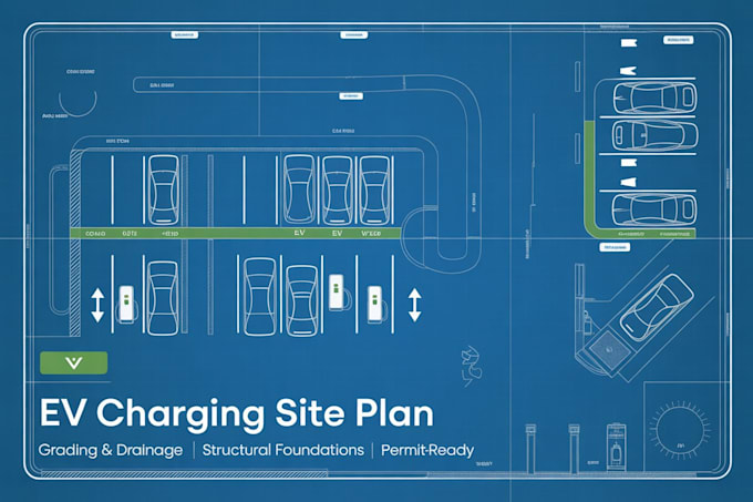 Design ev charging station site plans with grading, drainage, and ...