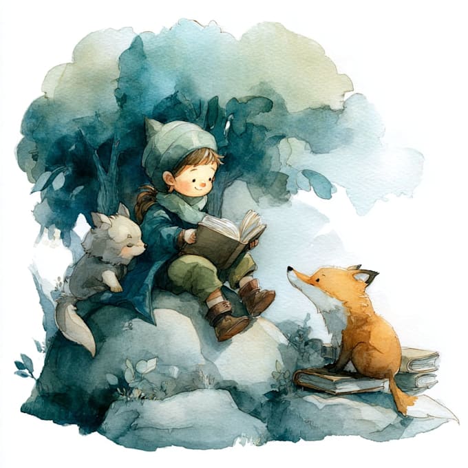 Illustrate children story book illustration watercolor by Theouw29 | Fiverr