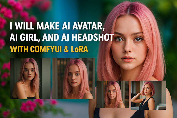Make ai avatar, ai girl, and ai headshot with comfyui, lora by Harper_daniel | Fiverr