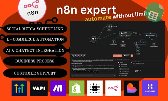 N8n automation n8n whatsapp chatbot n8n shopify n8n lead generation ai ...