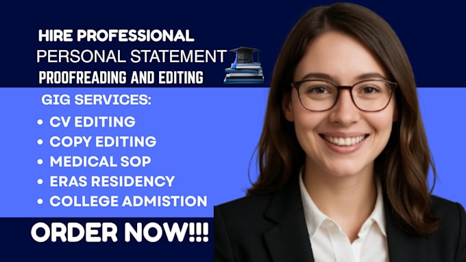 Review edit personal statement, cv, proofread eras application lor for ...