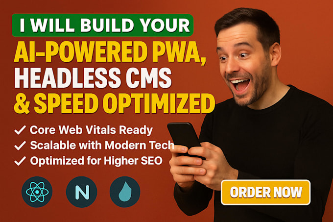 Do ai powered pwa website, headless, cms speed optimization by Speeddevlps | Fiverr